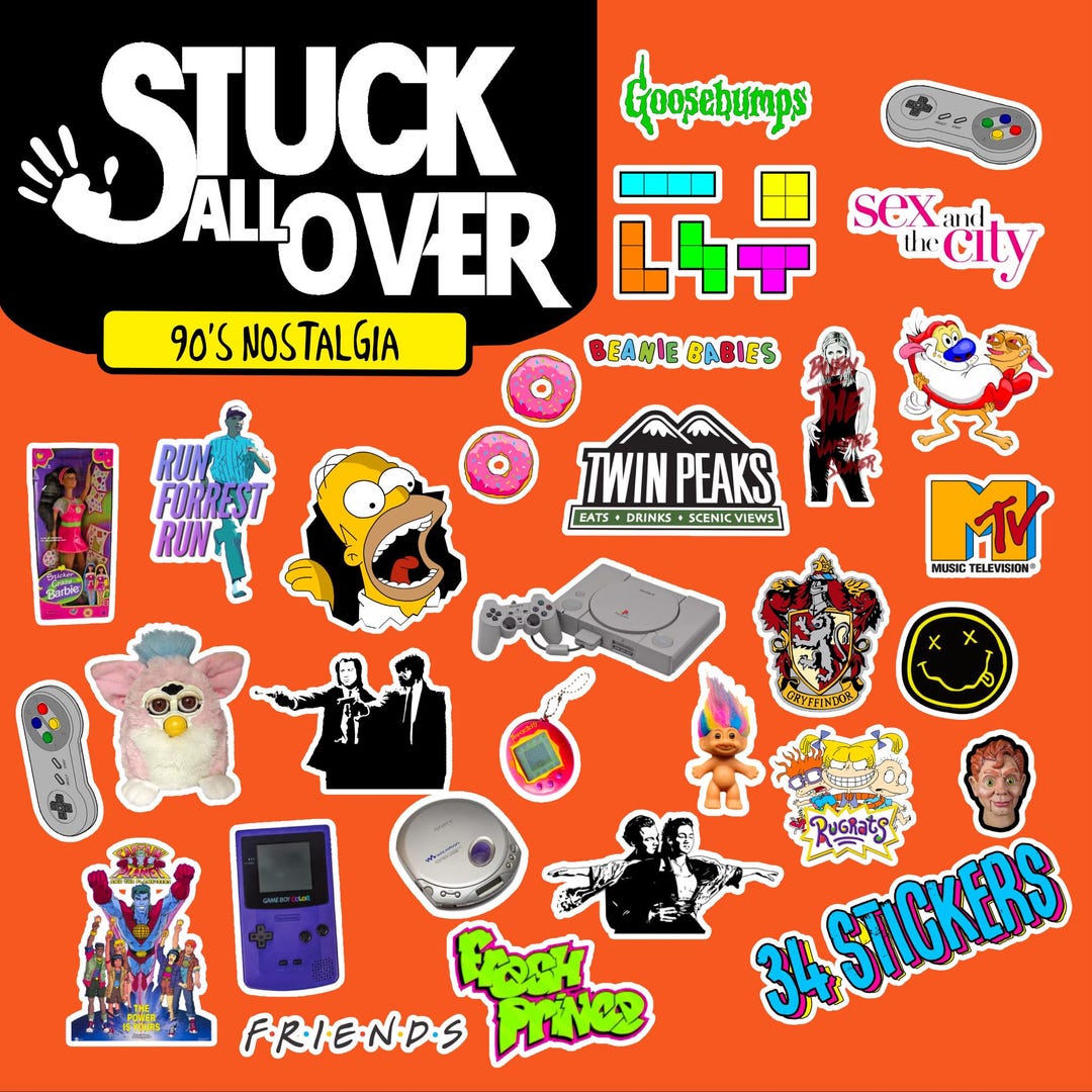 90s Nostalgia Mega Sticker Pack - Etsy