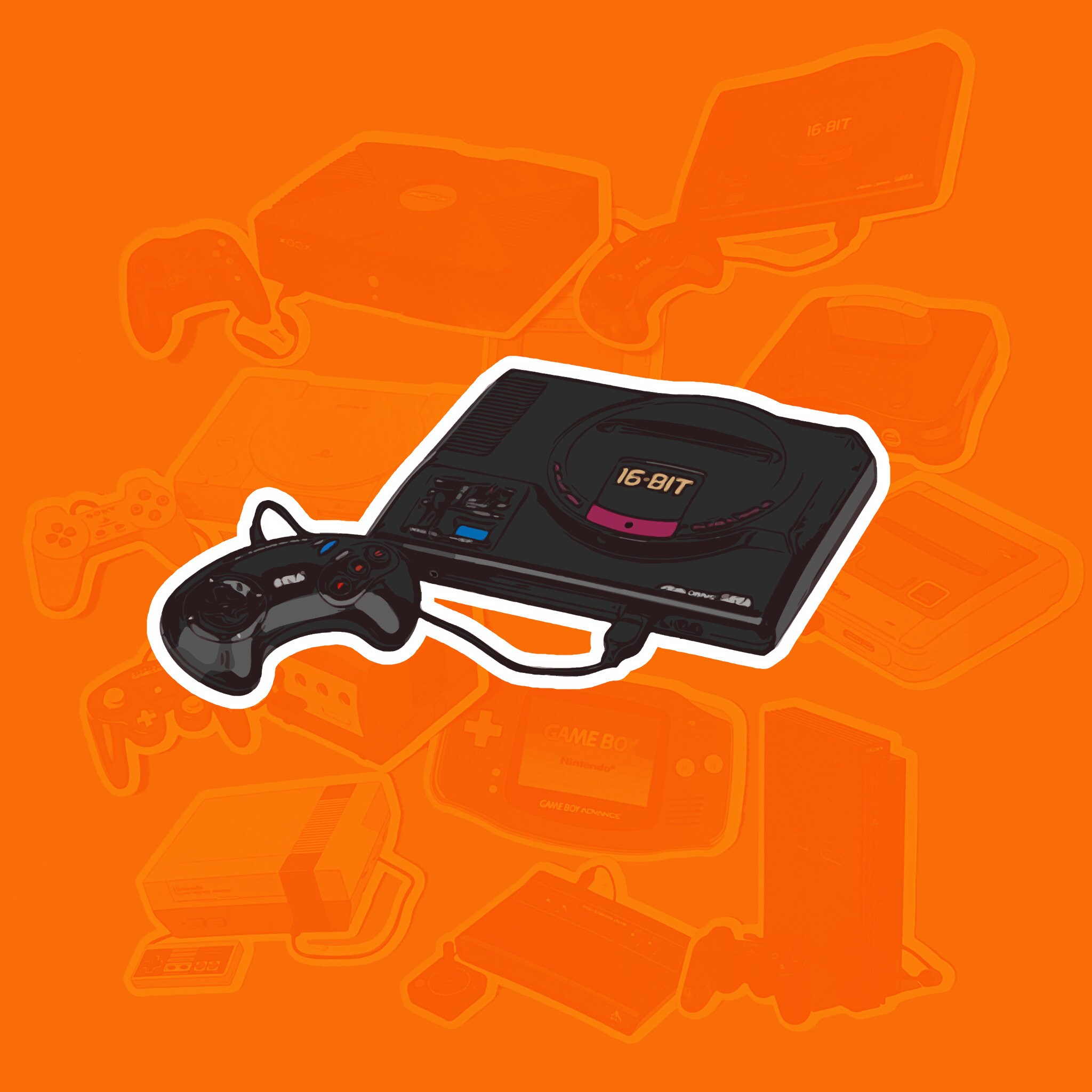Retro Console Vector Sticker Set - Etsy