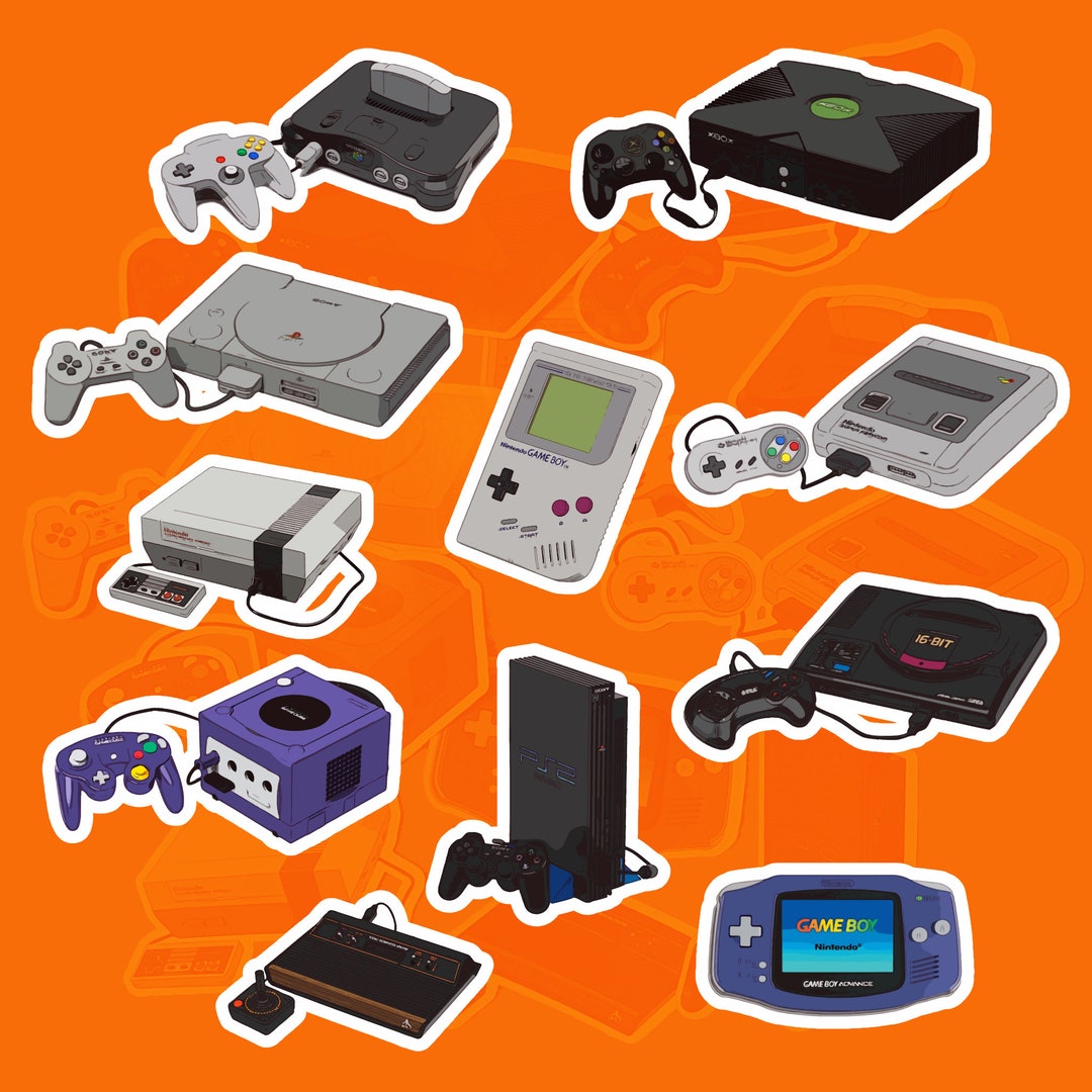 Retro Console Vector Sticker Set - Etsy