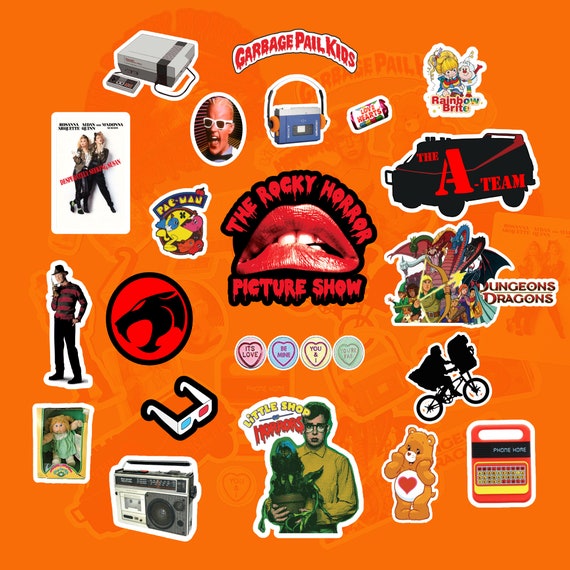 80s Nostalgia Mega Sticker Pack - Etsy