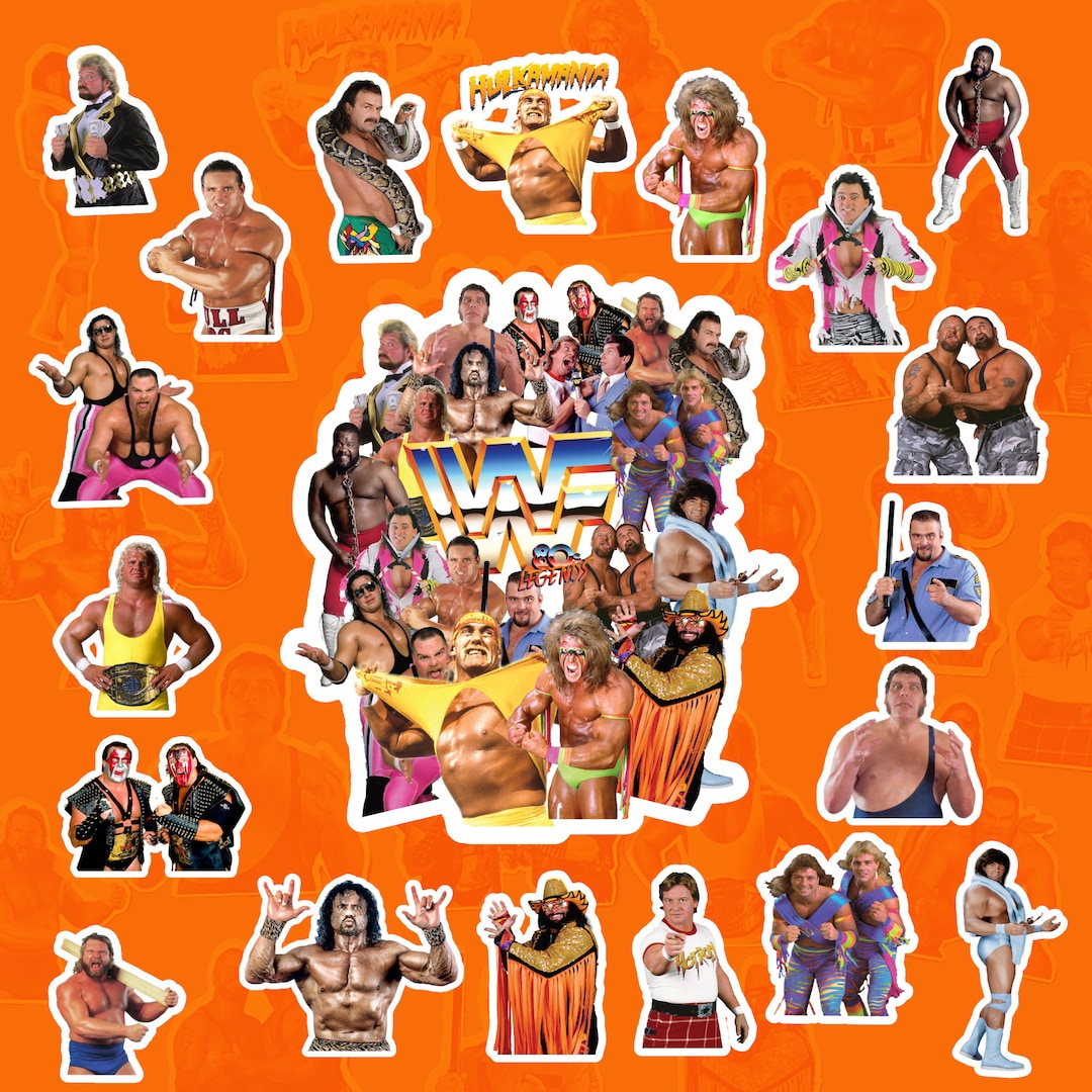 WWF 80s Wrestling Legends Sticker Pack - Etsy