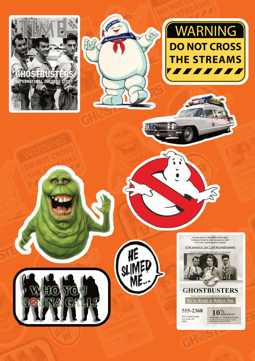 Ghostbusters Sticker Set - Etsy