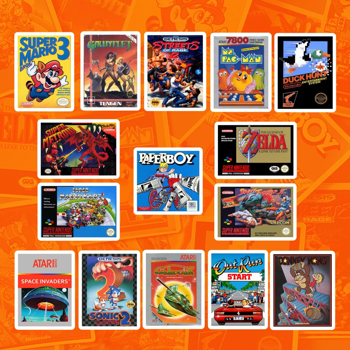Retro Games Box Art Pack - Etsy