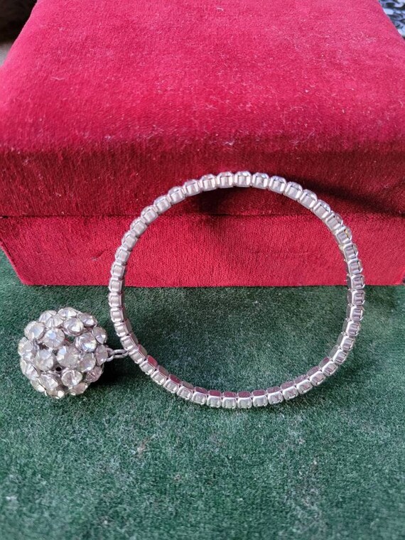 Rhinestone bangle dangle ball - Gem