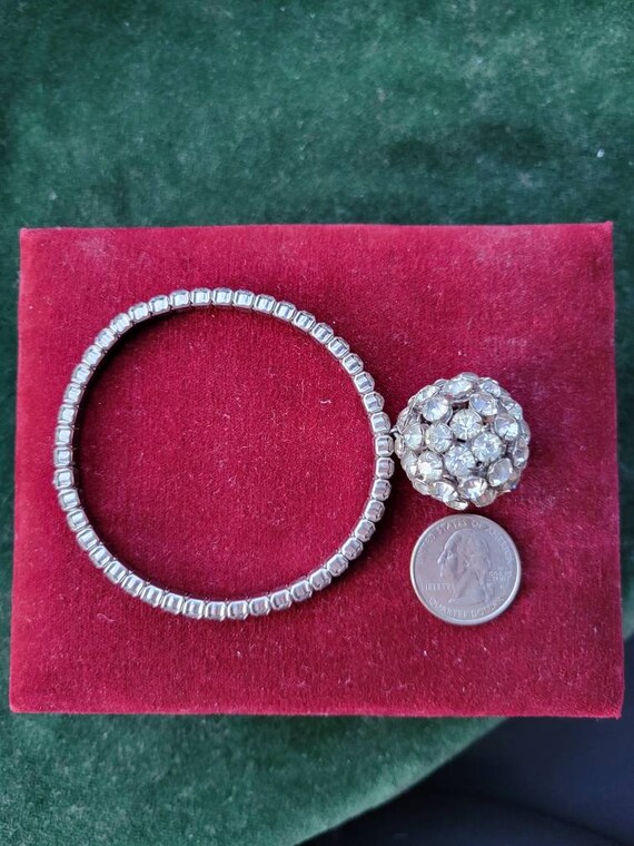 Rhinestone bangle dangle ball - Gem