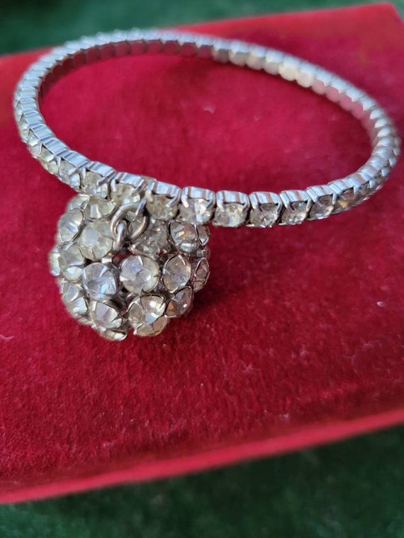 Rhinestone bangle dangle ball - Gem