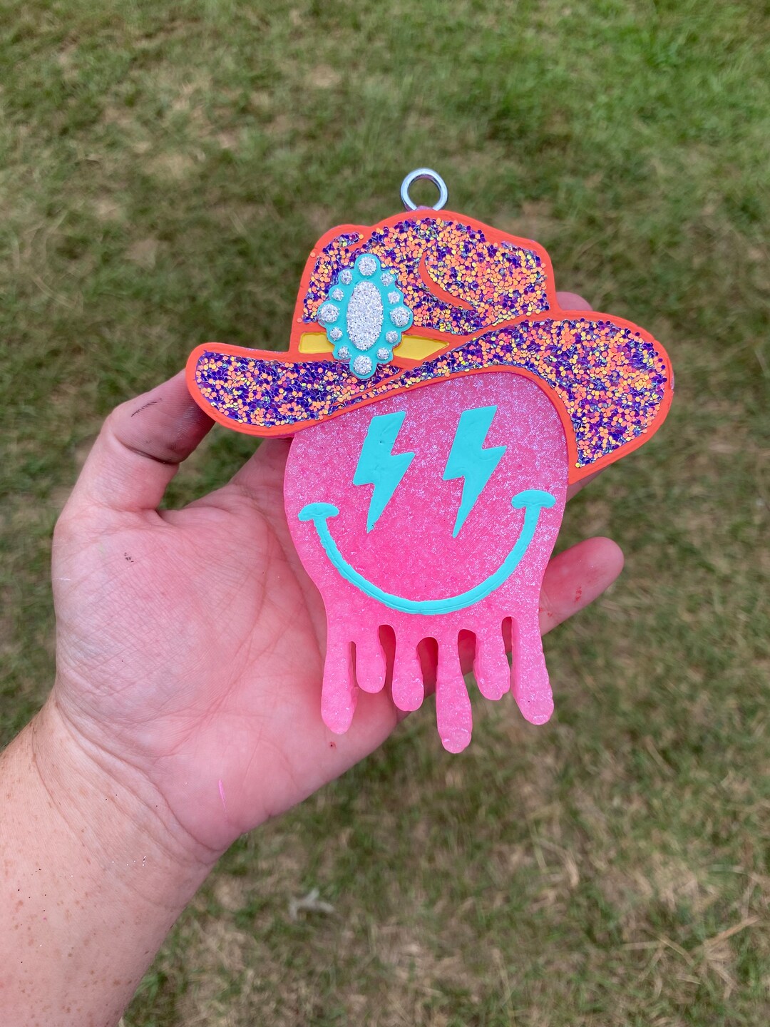 Cowboy Hat Drip Smiley Car Freshie - Etsy