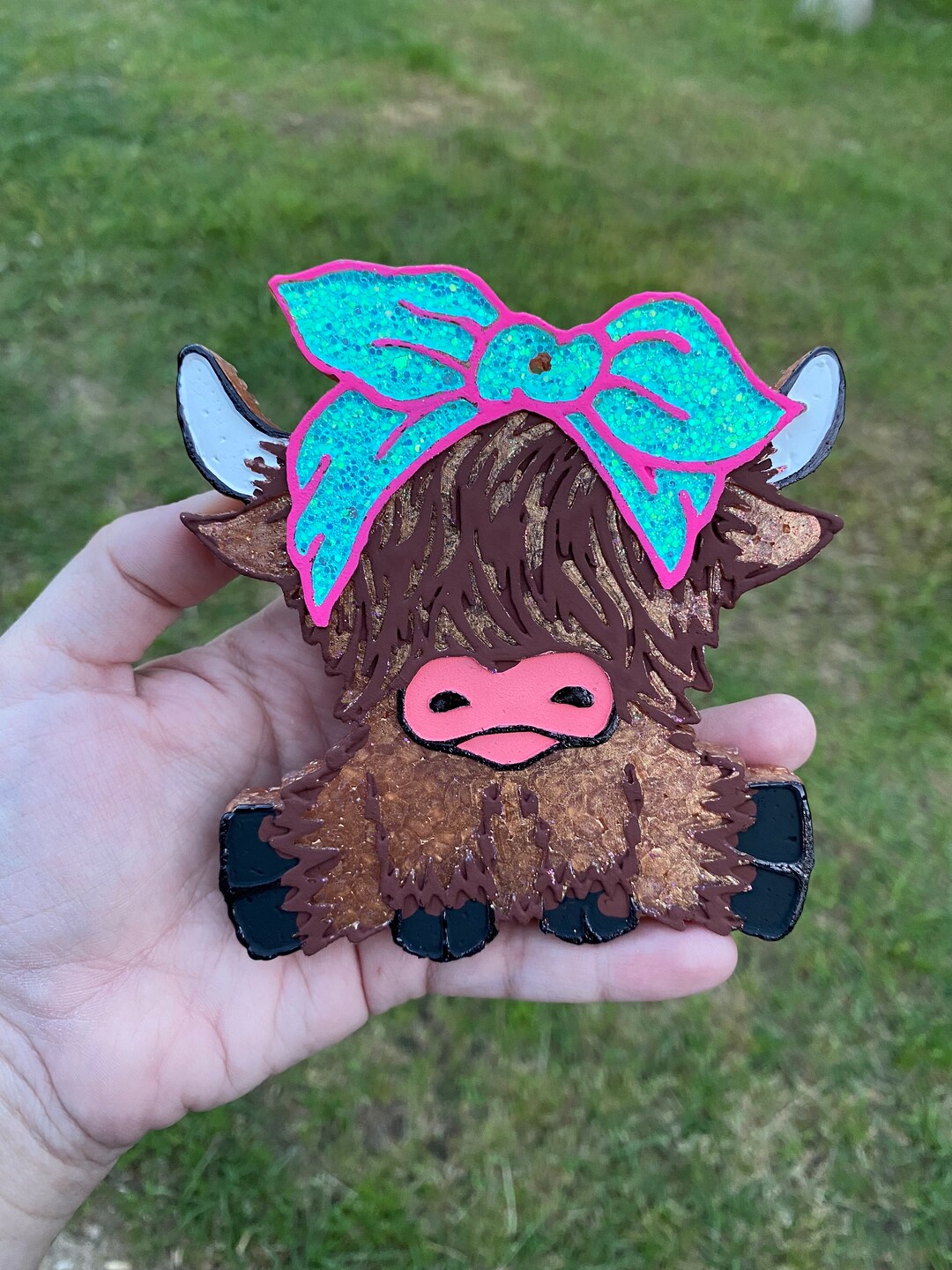 Cutie Highland Cow Freshie | Cute Freshies | Car Freshies - Etsy
