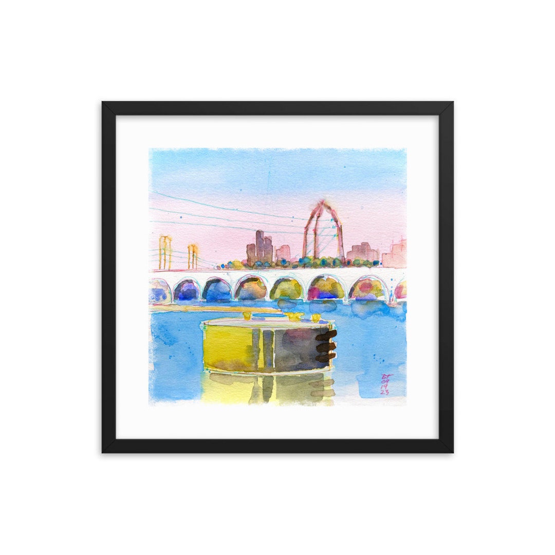 Stone Arch Bridge and Barge Pier, Minneapolis - Etsy