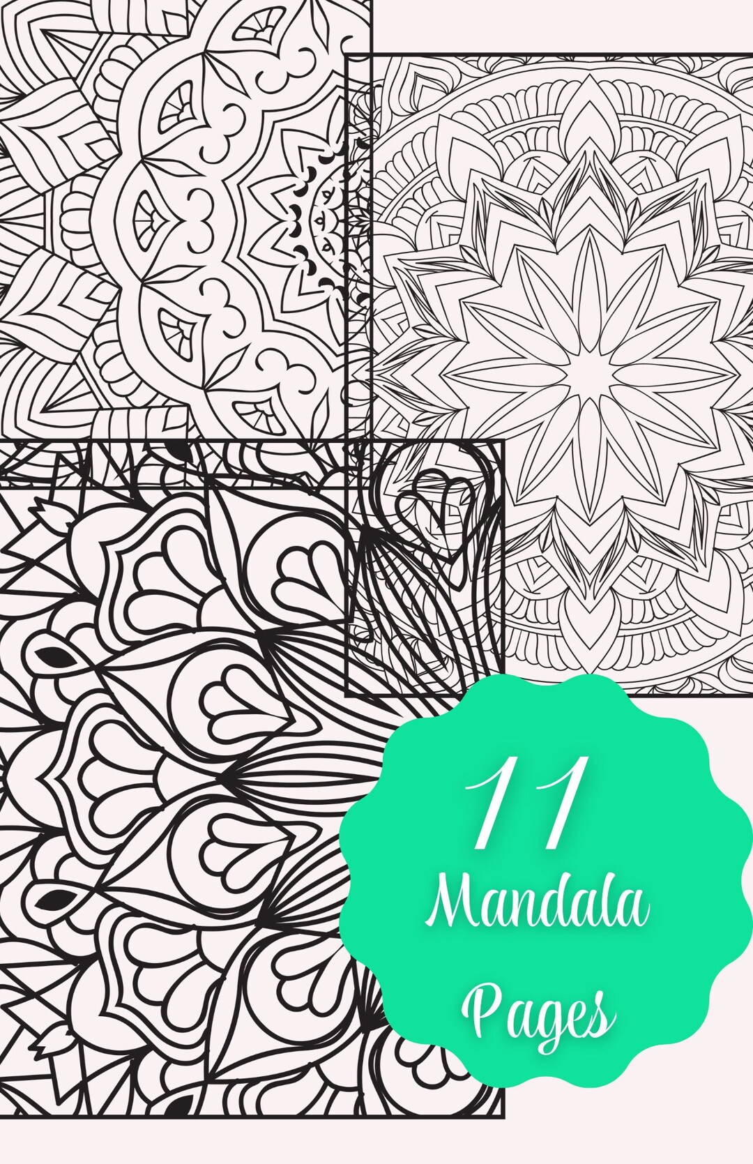 Mandala Coloring Pages 11 Pages - Etsy