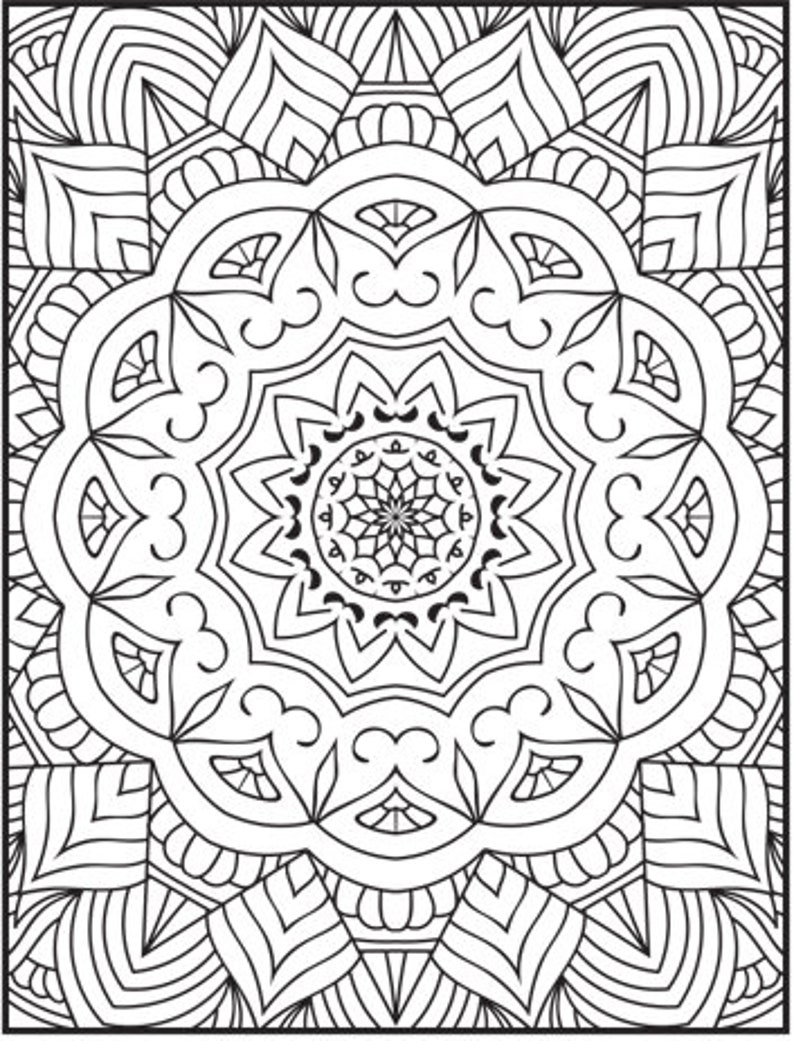 Mandala Coloring Pages 11 Pages - Etsy