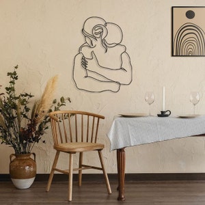 Hug With Longing Metal Wall Decormetal Arthot Couplehouse - Etsy