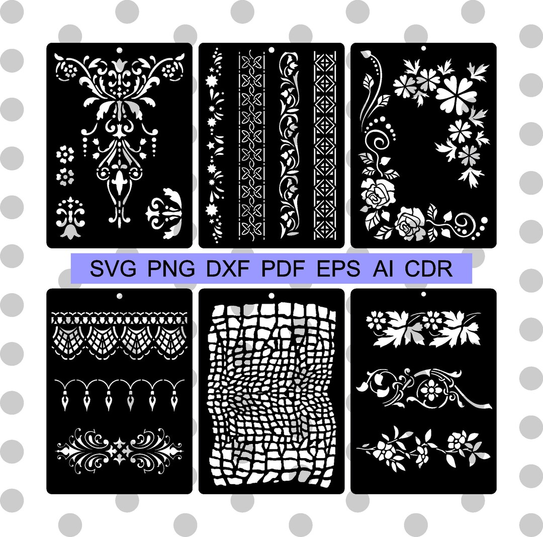 Stencil Svg Panel Digital Project Laser Cutting Cut Files, Geometric ...