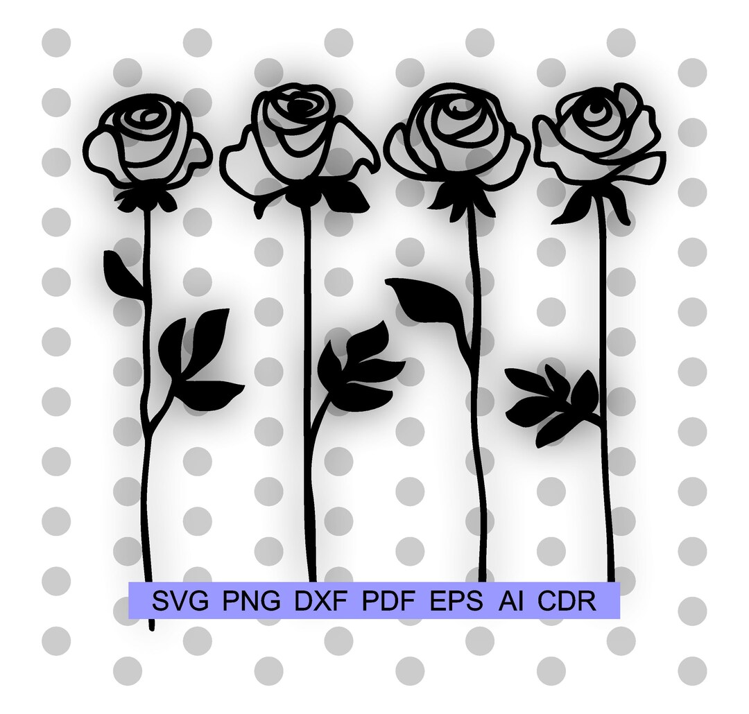 Rose Laser Cut File: Flower Bouquet SVG, Glowforge Ready (digital ...