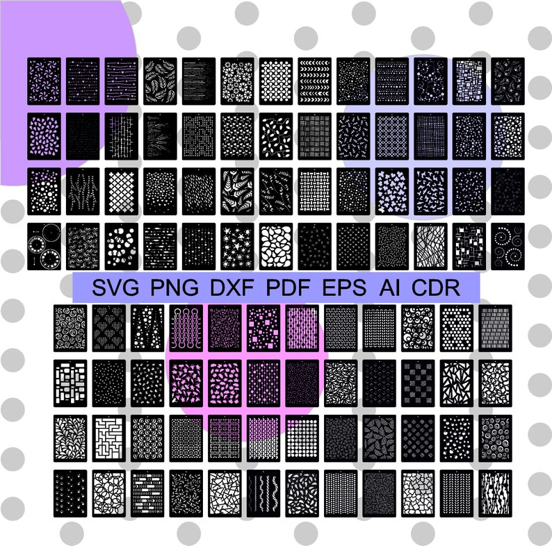 NEW Panel Collection Svg, Reusable Stencil Lasercut Bundle, Repeated ...