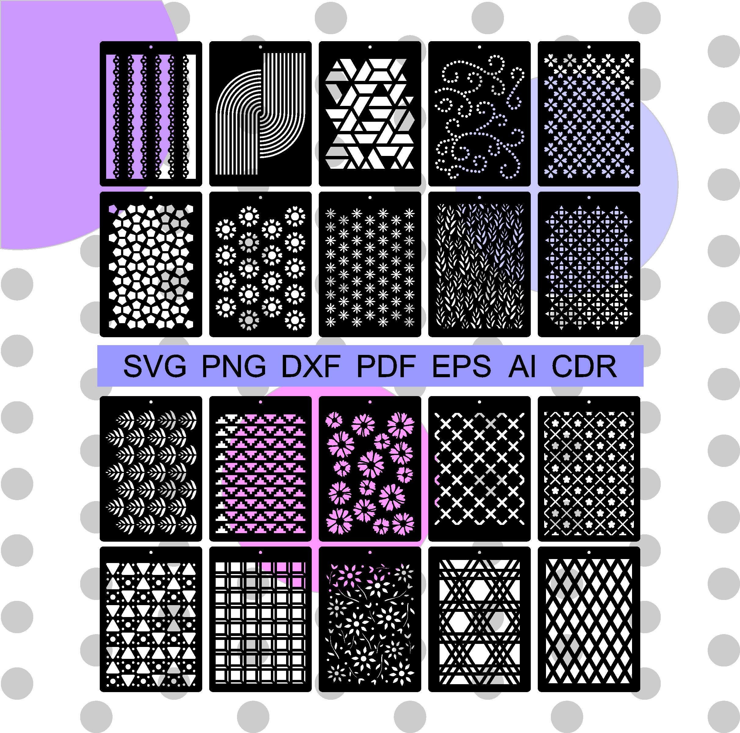 Seamless Stencil Svg, Lines Patterns Svg, Reusable Stencil Lasercut ...