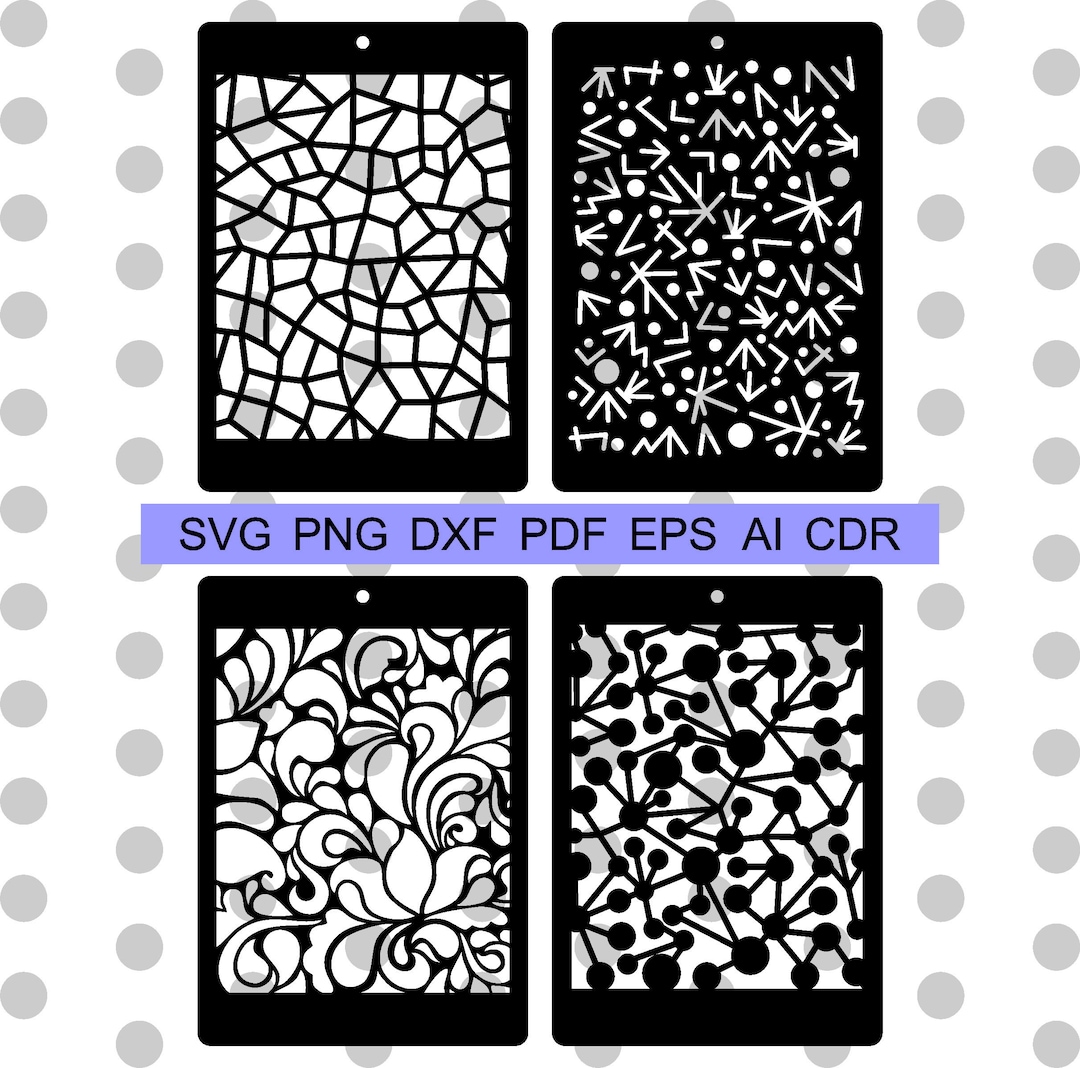 Stencil Backgrounds Svg Lasercut Cdr, Geometric Patterns, Panels ...