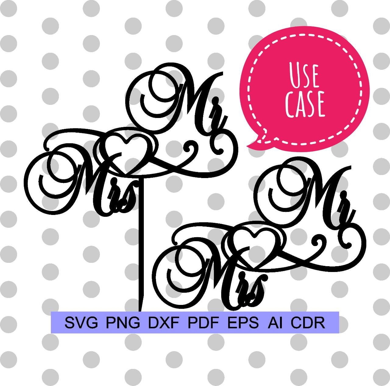 Svg Cake Topper Elements Bundle for Wedding or Birthday, Vector for CNC ...