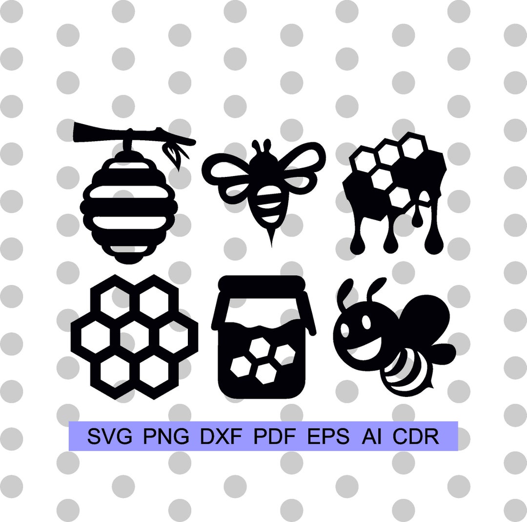 Honey Bee Svg, Honeycomb Svg, Bee Clipart, Bumble Bee Svg, Honey Drips ...