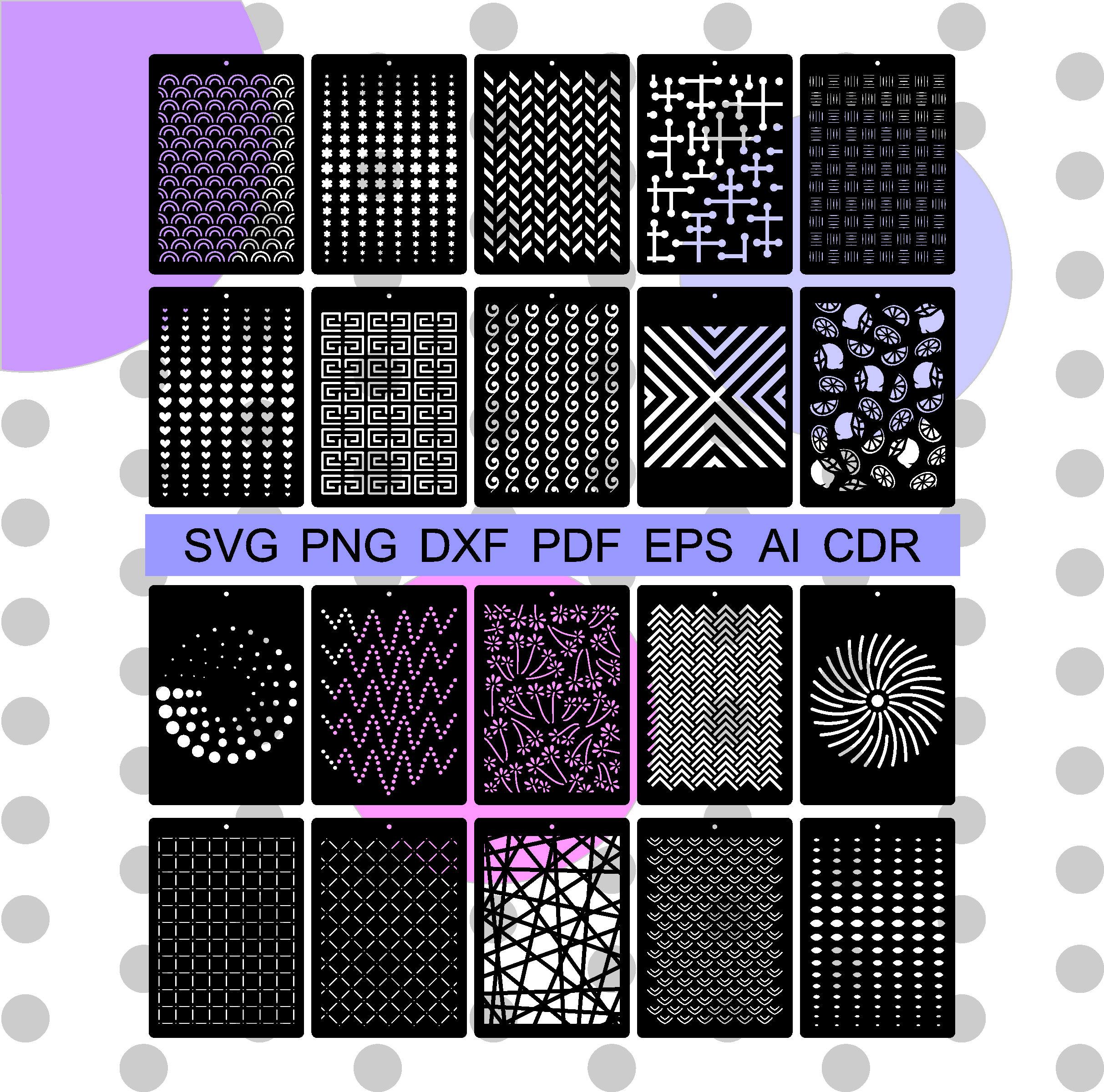 Reusable Texture Stencil Set: Panel Collection SVG Bundle (digital ...