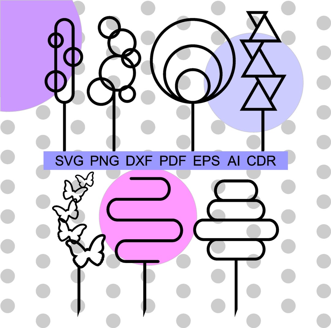 Boho Plant Stake SVG Bundle: 3D Printed Trellis Designs (digital ...