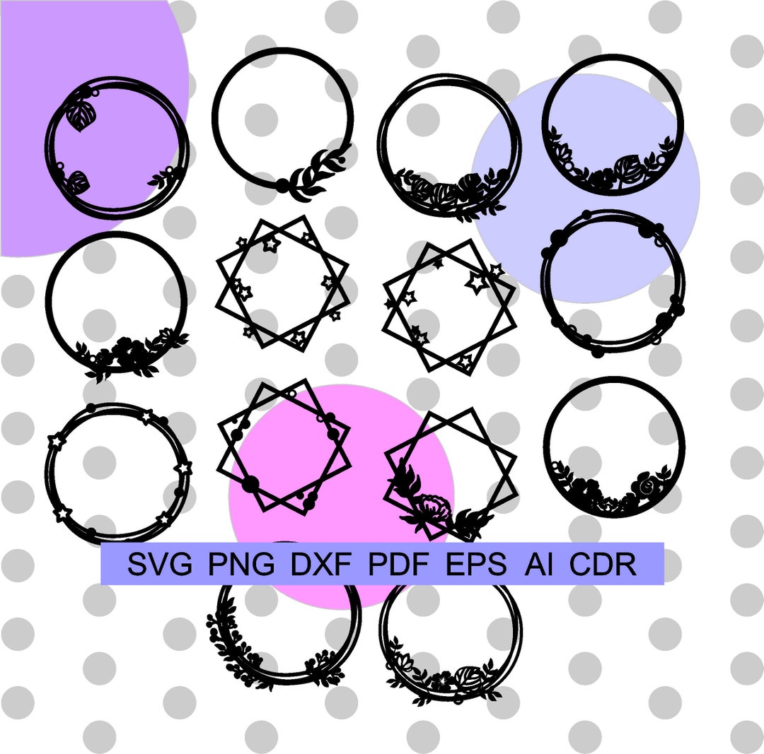 Topper de pastel de boda svg, topper de pastel de cumpleaños svg, marco ...