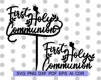 Confirmation Cake Topper Svg - Etsy