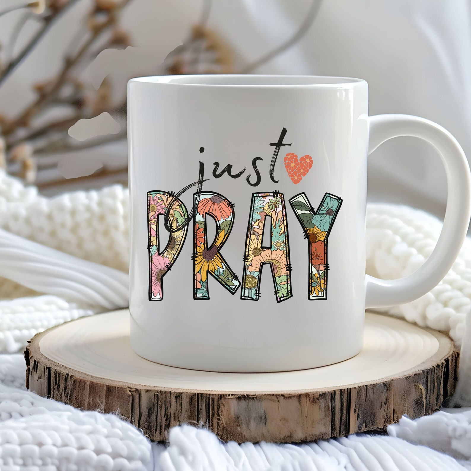 Just Pray, Christian Mug, Religious Gifts, Inspirational Gifts ...