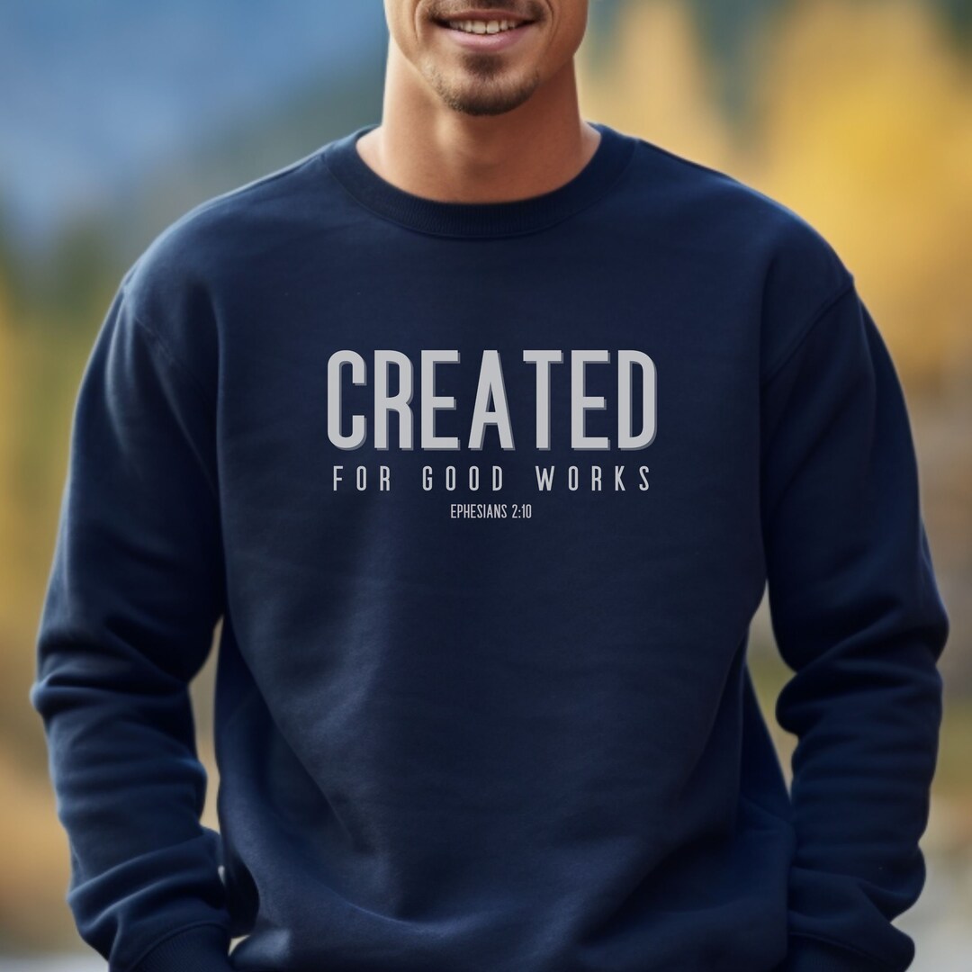 Created With A Purpose Sweatshirt, Christian Gift, Faith Sweatshirt ...