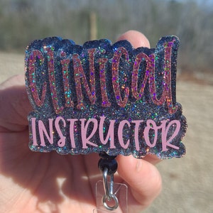 Clinical Instructor Id Badge Reel Holder Clip for Nursing - Etsy