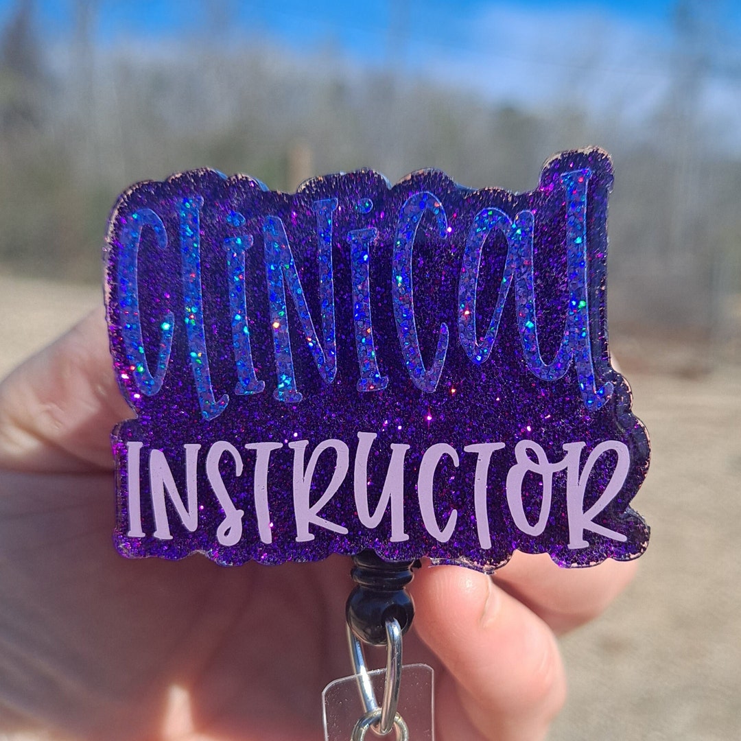 Clinical Instructor Id Badge Reel Holder Clip. - Etsy