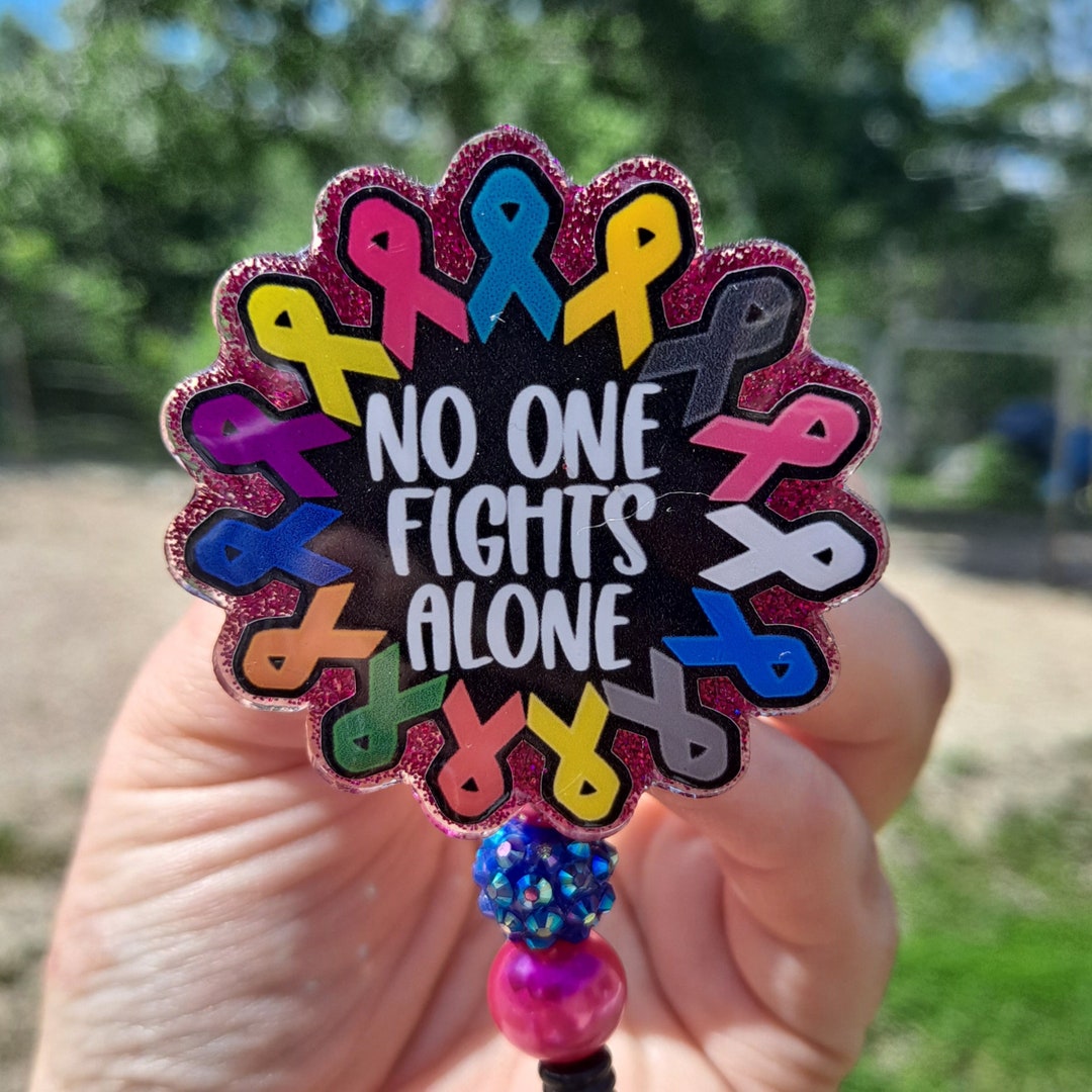 Cancer Awareness Work Id Badge Reel Holder Clip. - Etsy