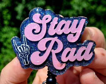 Radiology Tech Badge, Radiology Badge Reel, Beaded Badge, Badge Reel ...