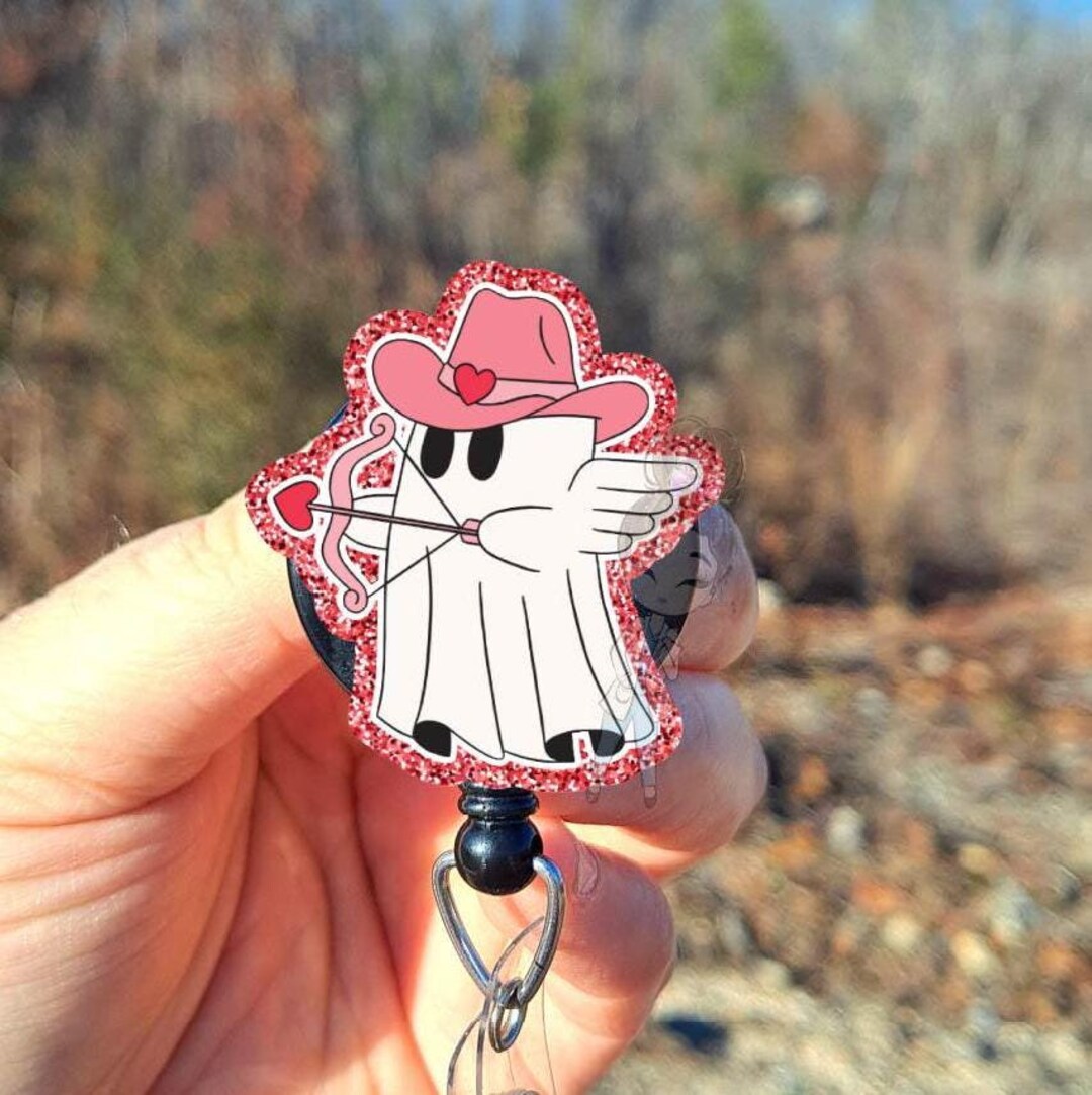 Ghost Cupid Valentines Day Id Badge Reel - Etsy