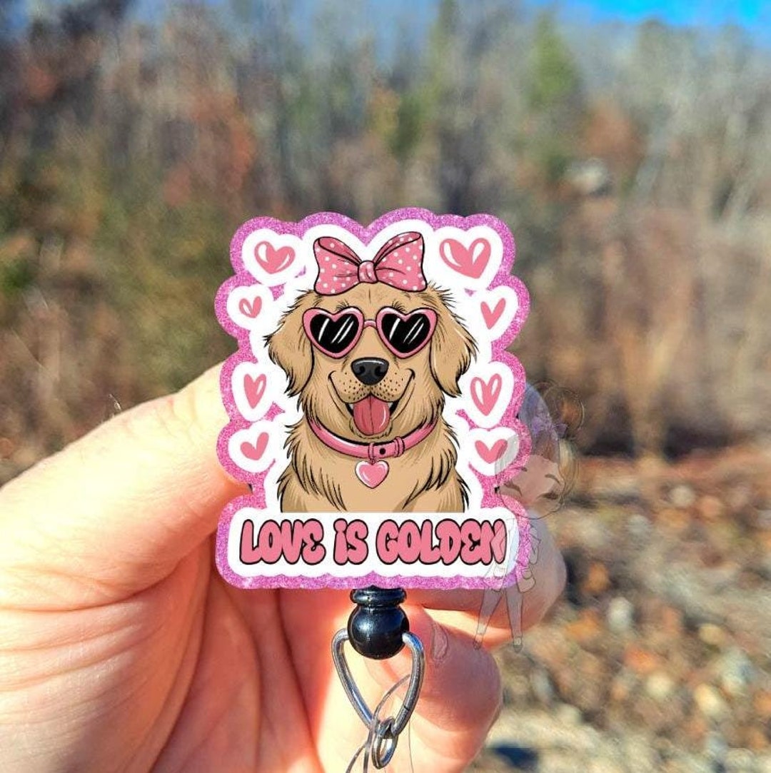 Love is Golden Valentines Day Badge Reel - Etsy