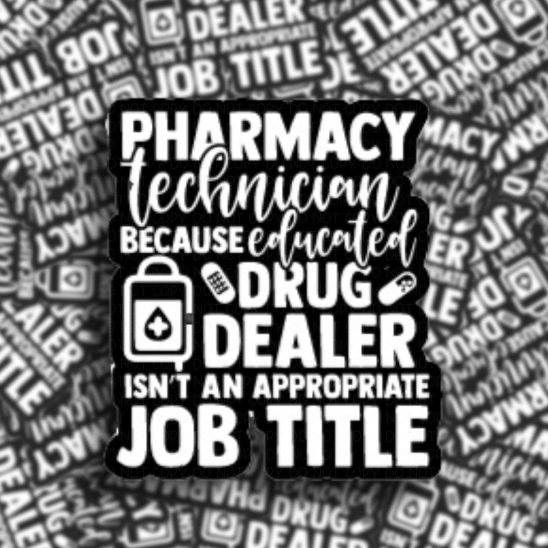 Funny Pharmacy Tech Vinyl Sticker. - Etsy