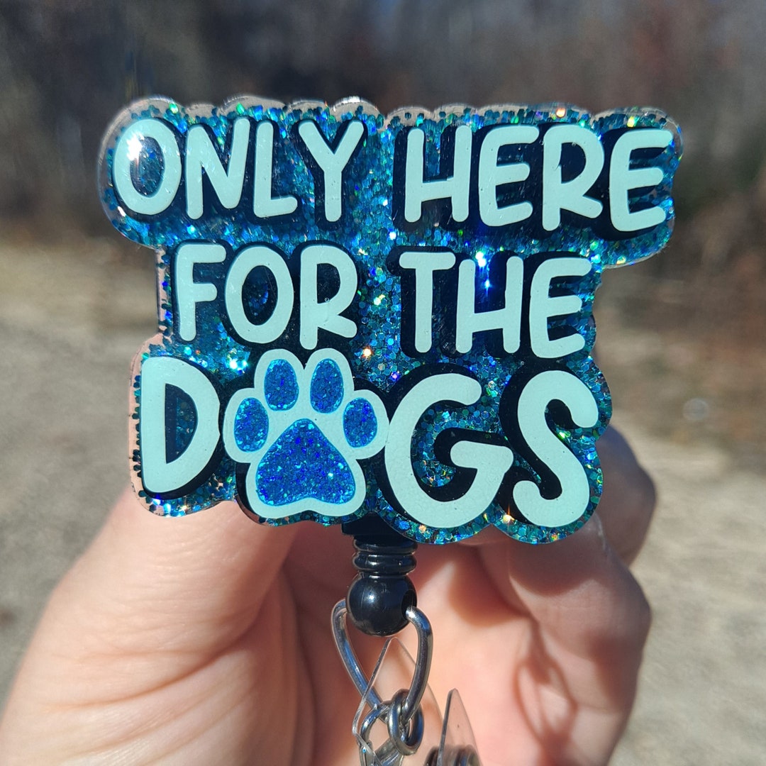 Vet Tech Dog Mom Work Id Badge Reel Holder Clip. - Etsy