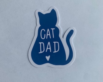 Cat Dad Sticker - Etsy