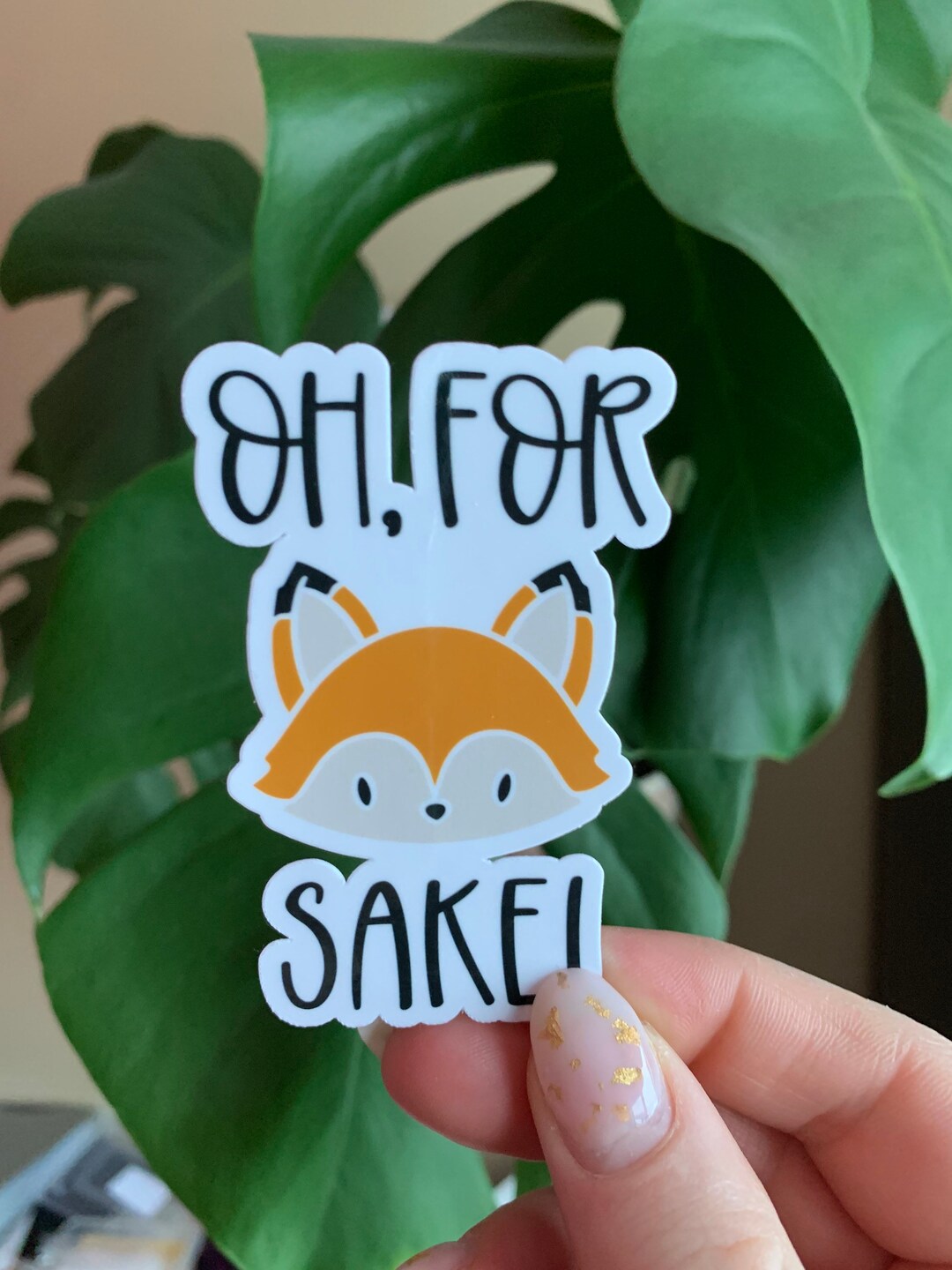 Oh for Fu*k Sake, for Fox Fake , Pun Sticker , Funny Sticker , Cute Fox ...