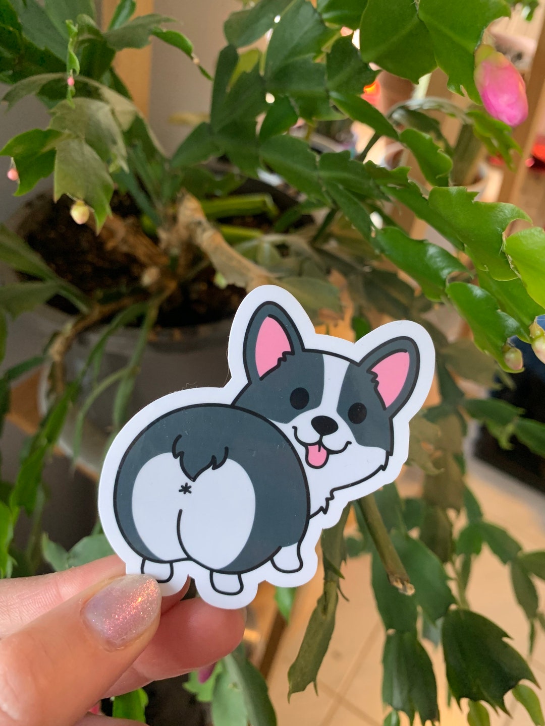 Tri Corgi Sticker, Tri Corgi Bum , Corgi Butt, Corgi Cartoon , Cute ...