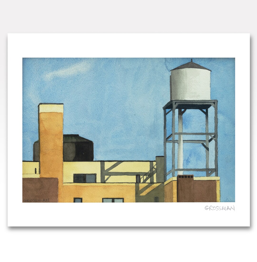 Fine Art Print of A New York City Water Tower, Water Tower Art, NYC Art ...