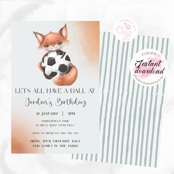 Have a Ball Invitation EDITABLE TEMPLATE 5x7 or 4x6 Size | Etsy