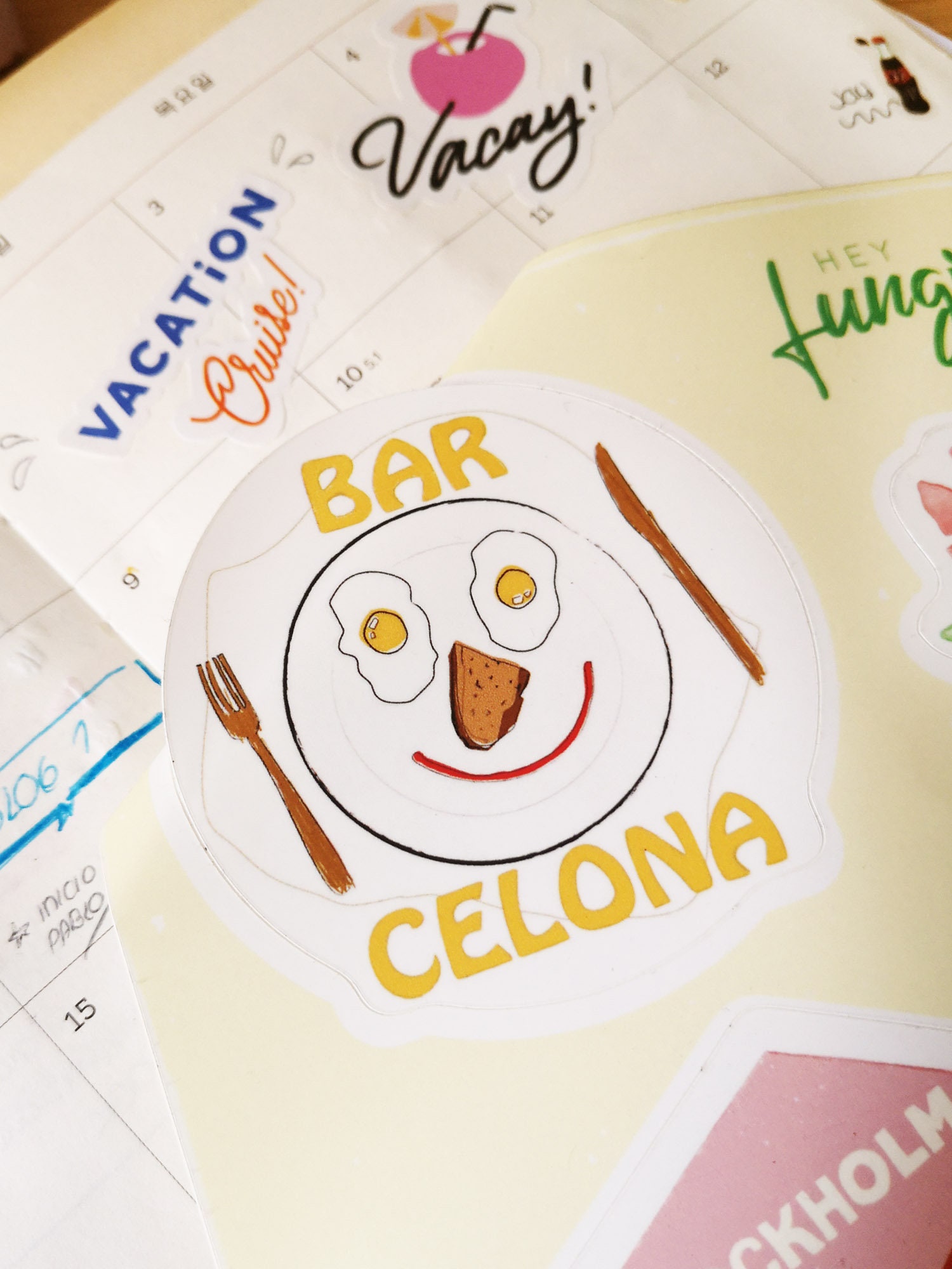 SET Illustrated Stickers + A5 Notepad Planner | Decorative Travel ...