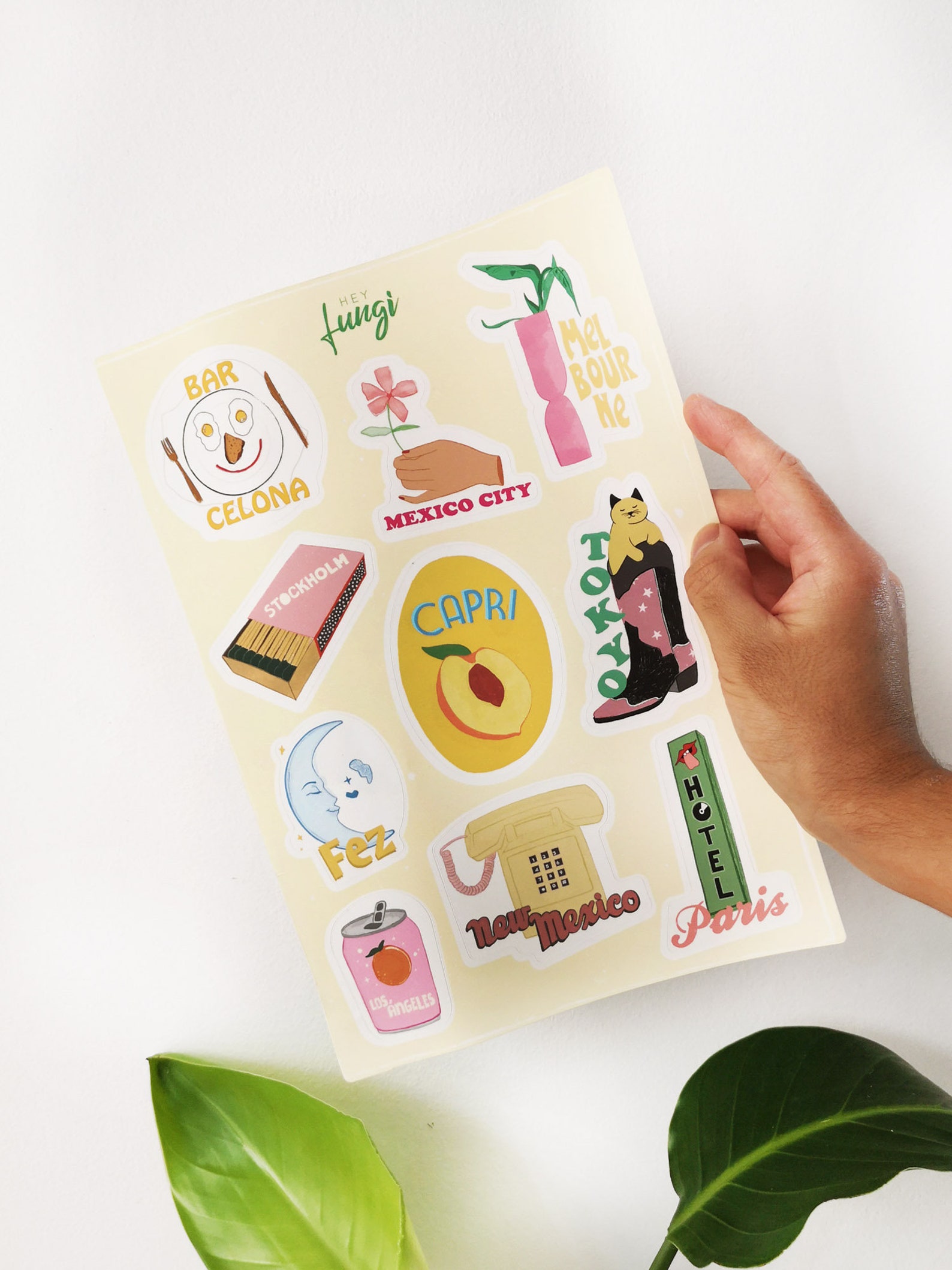 SET Illustrated Stickers + A5 Notepad Planner | Decorative Travel ...