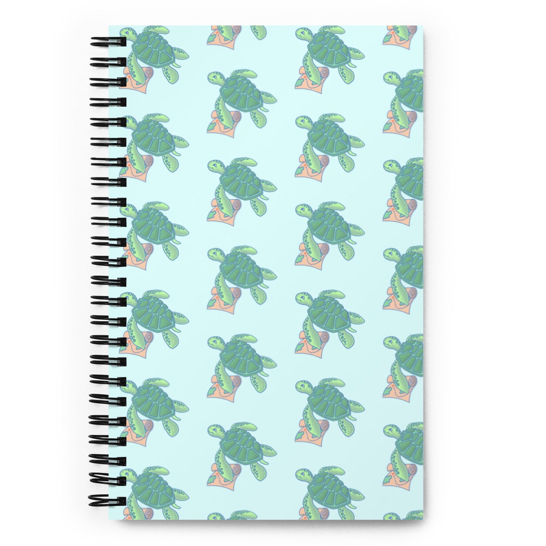 Turtle Spiral Notebook - Tortoise Journal - Travel Explorer Gift - Etsy