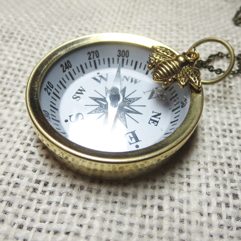 Compass Necklace - Etsy