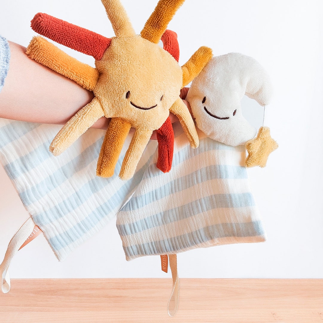 Sun Plush and Moon Plush for Babies - 1st Birthday Gift - Baby Lovey ...