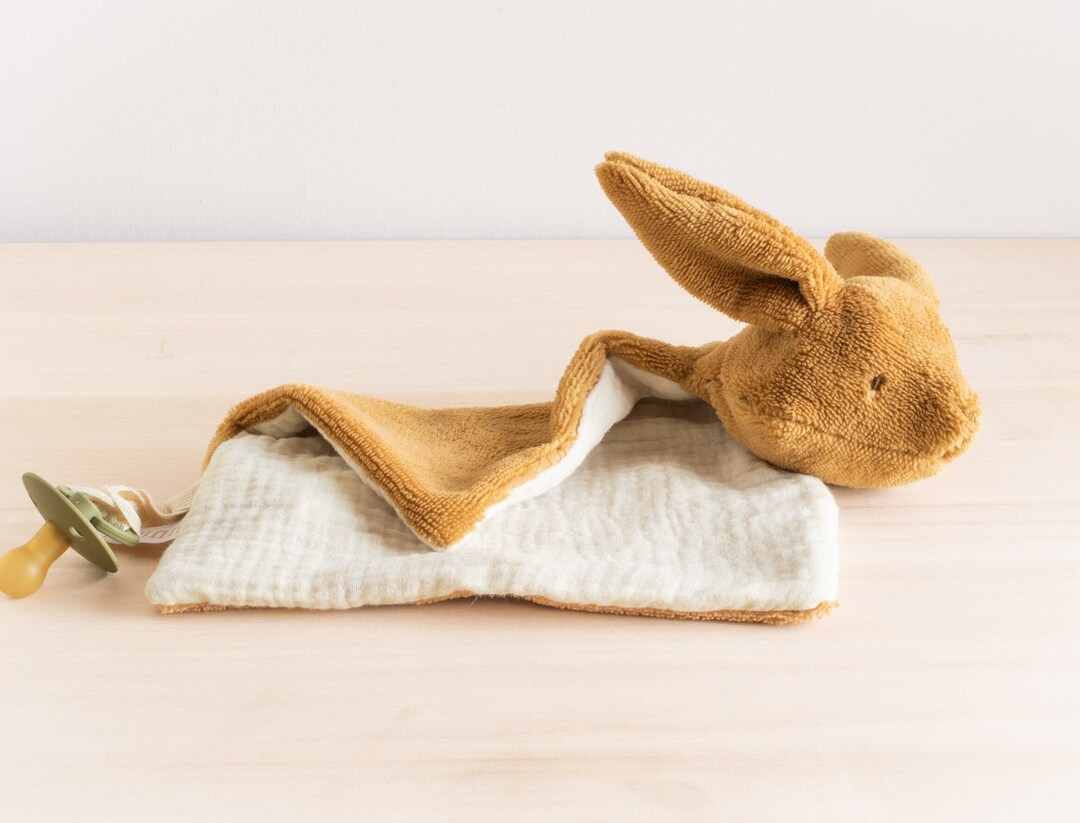 Personalized Rabbit Lovey: Soft Muslin Baby Cuddle Toy - Etsy