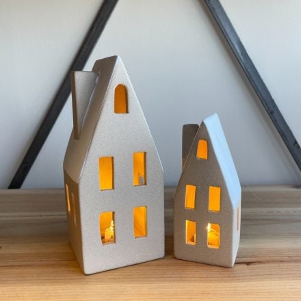 Neutral Ceramic LED House - Etsy