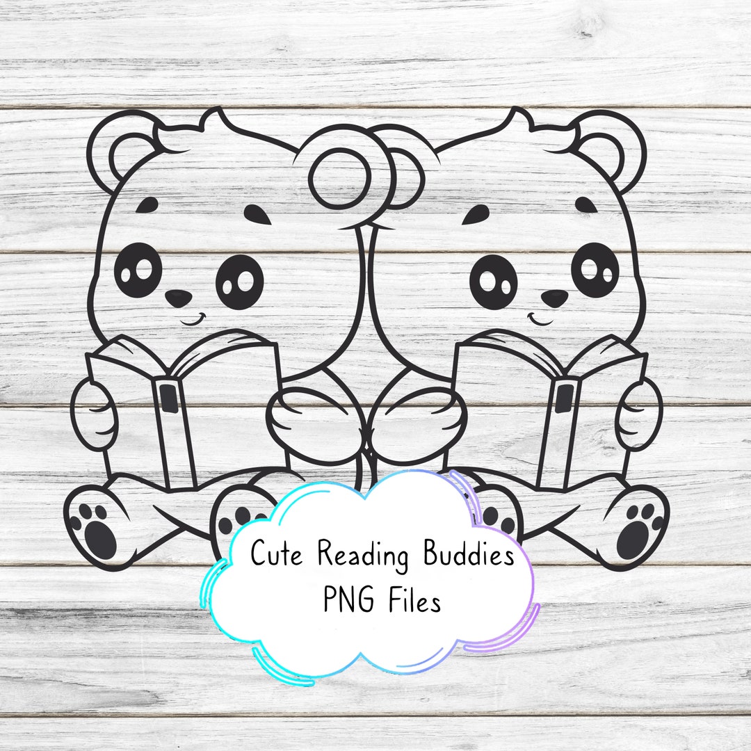 Cute Reading Buddies Animals | PNG | High Quality Instant Digital ...